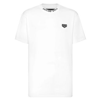 Philipp Plein T-Shirt Rundhals SS - - Tops - Herren - Wei&szlig; - 4XL
