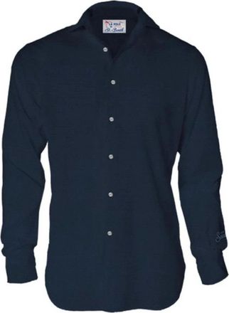 MC2 Saint Barth Homme, Chemises, Bleu, Taille: L Amalfi Piquet Shirt