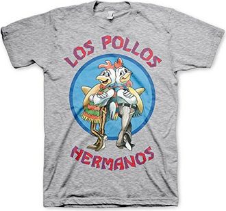 Breaking Bad Officiellement sous Licence Los Pollos Hermanos T-Shirt (H.Gris), Medium