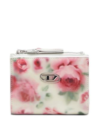 Diesel Portemonnaie mit Blumen-Print - Weiß