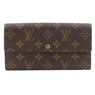 Louis Vuitton Pre-owned Pochette Porte Monnaie Credit Monogram Long Wallet - - Pre-owned - Damen - Braun - ONE SIZE