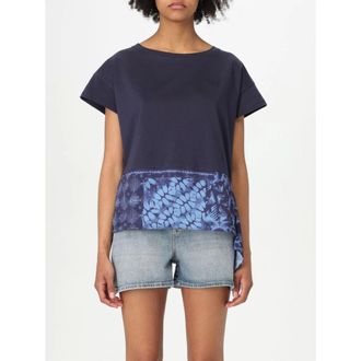 Emporio Armani Femme, Tops, Bleu, Taille: 38 FR T-shirt en jersey de coton avec