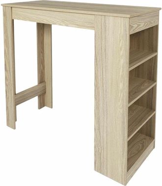 The Home Deco Factory The Home Deco Factory - Table de bar mange debout avec 4 niches de rangement
