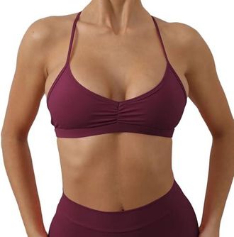 Generic Soutien-gorge 2026 pour femme avec bretelles amovibles - Haut de yoga serr&eacute; &agrave; s&eacute;chage rapide - Pour sports de plein air, course &agrave; pied, beaut&eacute; du dos 