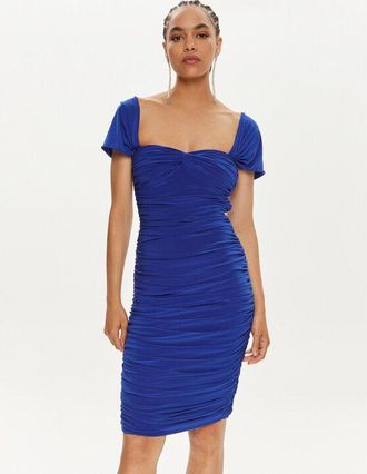 Norma Kamali Coctailkleid KK1243PL812805 Blau Slim Fit
