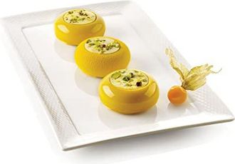 Silikomart Silikomart | Silikonform für MINI DOT Monoportions, antihaftbeschichtet, 6 Monoportions, Packung mit 1 Kuchenform, 3D Design, Ø 70 h 30 mm, Volumen 54