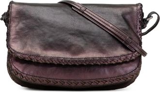 Bottega Veneta sac à bandoulière Intrecciato Scarabee en cuir de veau irisé (2010) - Violet