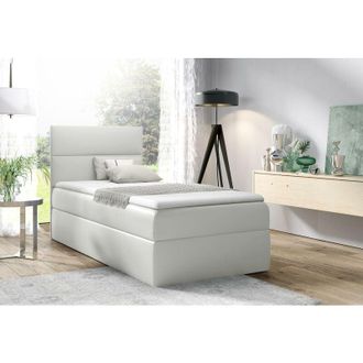 Furnix Furnix - Polsterbett MINELLA1 100x200 Doppelbett mit Topper & Bettkasten MA920