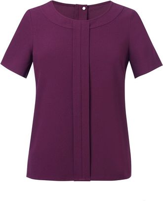 Brook Taverner Verona Bluse f&uuml;r Damen kurz&auml;rmlig (Burgunderrot)