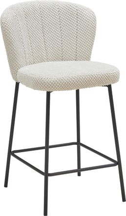 Livetastic Barhocker, Beige, Holz, Metall, Textil, Pappel, Sperrholz, Rundrohr, 55x101x59 cm, Bsci, Stühle