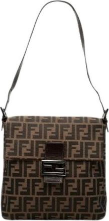 Fendi Sac bandouli&egrave;re vintage Pre-owned en toile - Femme - Pre-owned - Brun - Taille: ONE Size