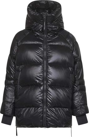 Canada Goose Femme, Vestes, Noir, Taille: 40 FR Manteau noir &agrave; capuche rembourr&eacute;e