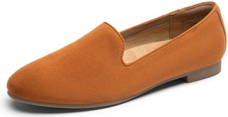 Dream Pairs Damen-Schuhe, l&auml;ssig, spitzer Zehenbereich, Ballett-Komfort, weiche Slip-on-Flachschuhe,Size 40.5,Braun-Wildleder,SDFA2403W