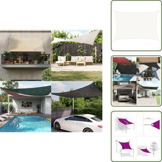 vidaXL Vidaxl - Voile dombrage 160 g/m&sup2; Blanc 3,5x5 m pehd - Parasol - Voile Dombrage - Ombrage Solaire - Parasol Rectangle - Parasol Ext&eacute;rieur