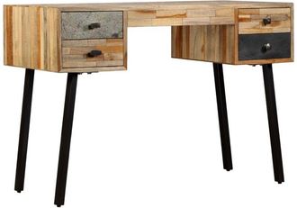 vidaXL Vidaxl - Bureau en bois avec 4 tiroirs avec diff&eacute;rents motifs multicolores