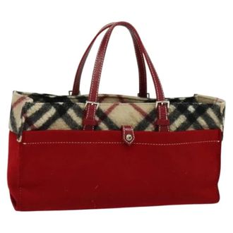 Burberry Pre-owned Laine sacs-main - Femme - Pre-owned - Rouge - Taille: ONE Size