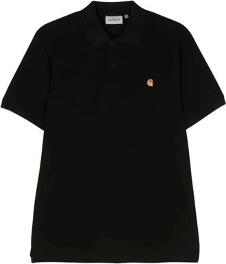 Carhartt Work in Progress Homme, Tops, Noir, Taille: XL Chase Pique Polo
