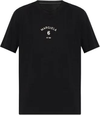 Maison Margiela Homme, Tops, Noir, Taille: S Logo T-Shirt