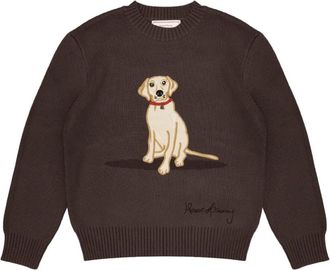 House of Sunny Femme, Pulls, Brun, Taille: 42 FR Classic Picture Knit Crew Jumper