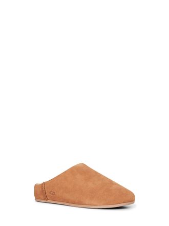 UGG Womens Slip-On Mules Elea Black Calf Leather Sandal