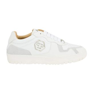 Philipp Plein Leder Lo-Top Sneakers - - Shoes - Herren - Wei&szlig; - 43 EU
