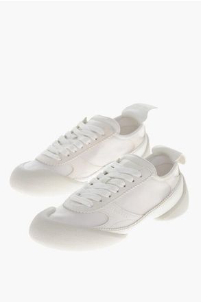 Alexander McQueen Sneaker aus Satin und Leder RETURN mit Gummispitze Gr&ouml;&szlig;e 40