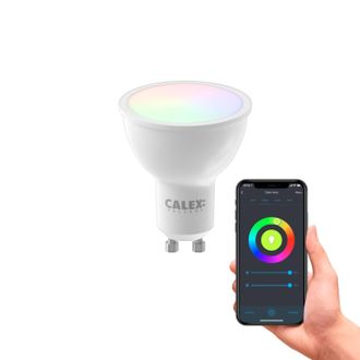 Calex Smart LED Spot, GU10, PAR16, RGB-Farben & kalt- bis warmwei&szlig; Licht, dimmbar, WLAN App- & Sprachsteuerung