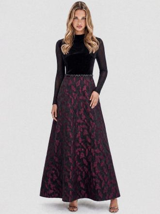 Apart Abendkleid aus Samt und Jacquard