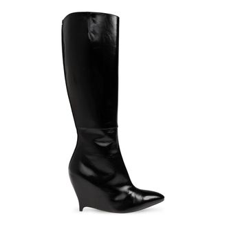 Maison Margiela Kniehohe Stiefel mit spitzer Zehenpartie - - Shoes - Damen - Schwarzk - 38 EU