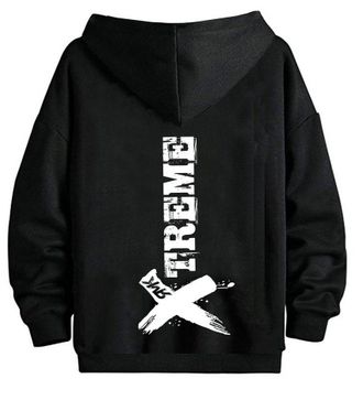 rmk Kapuzenpullover Herren Hoodie Pullover Pulli Langarmshirt Longsleeve mit Taschen Print mit Kapuze