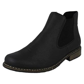 Rieker Femme Bottines Z4994, Dame Chelsea Boot, Bottes,Demi-Bottes,Bottes &agrave; la Cheville,Bootie,enfilez des Bottes,Plat,Schwarz/Schwarz,41 EU / 7.5 UK