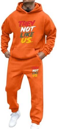 Generic Surv&ecirc;tements pour homme avec capuche imprim&eacute;e, jambe droite, ensemble de jogging d&eacute;contract&eacute;, sport, haut et pantalon, 2 pi&egrave;ces v&ecirc;tements de sport, 05