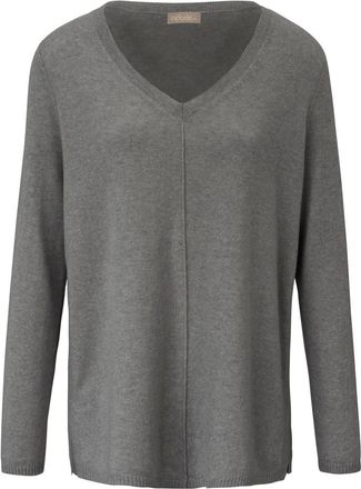 Peter Hahn V-Pullover aus 100% Premium-Kaschmir Peter Hahn grau