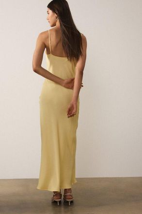 Next Midikleid Satin-Midikleid mit schmalen Tr&auml;gern und Spitze (1-tlg)
