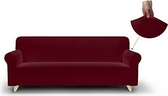 Italian Bed Linen Più bello Bielastische Couchüberzüge Bordeaux, Polyester, 3 Plätze