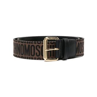 Moschino Homme, Accessoires, Brun, Taille: 50 CM 1555 Cintura Multilogo