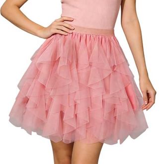 Generic Jupe Tulle Femme Tutu Jupe Jupes Femme Mini Festive &Eacute;t&eacute; - en Tulle &Eacute;tag&eacute;e A-Line Fluide pour Cosplay, Festivals Ou Journ&eacute;es Chaudes Ensoleill&eacute;es