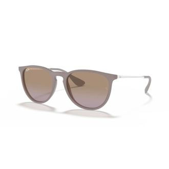 Ray-Ban unisex, Accessoires, Brun, Taille: 54 MM Lunettes de soleil rondes surdimensionn&eacute;es avec rev&ecirc;tement en caoutchouc