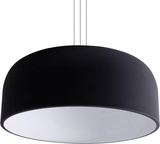 Trio Gro&szlig;e Pendelleuchte baron mit Lampenschirm Metall Schwarz, &oslash; 52cm