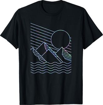 Trendy Apparel Trendy Holographic Mountain Sun T-Shirt