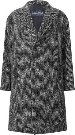 Herno Mantel mit Fischgrätenmuster