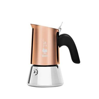 Bialetti Cafeti&egrave;re New Venus 2 tasses, poign&eacute;e anti-br&ucirc;lure, ne convient pas &agrave; linduction, 2 tasses (85 ml), acier inoxydable, couleur - cuivre, puissance - 36