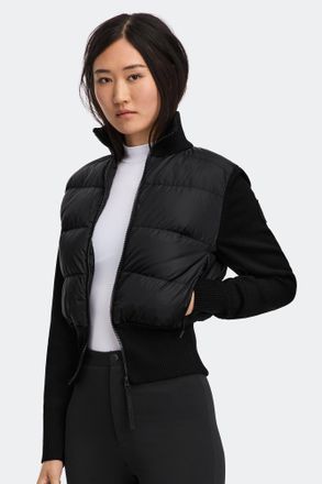 Canada Goose HyBridge Strickjacke mit breiter Steppung und Tonal Disc