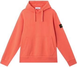 Stone Island Homme, Sweatshirts et sweats &agrave; capuche, Orange, Taille: S SweaT-shirt &agrave; capuche