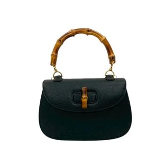 Gucci Sac &agrave; main vintage en cuir Pre-owned - Femme - Pre-owned - Noir - Taille: ONE Size