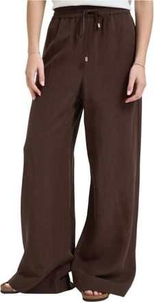Liu Jo Femme, Pantalons, Brun, Taille: 38 FR Wide Pantalons