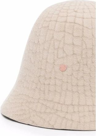 Flapper H59FE006FW21 Cracked Rabbit Felt Bucket Hat - Beige