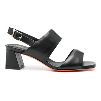 Santoni Elegante Schwarze Leder Pumps - - Shoes - Damen - Schwarzk - 35 1/2 EU