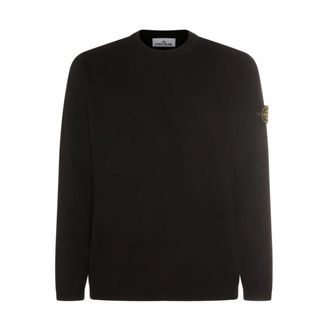 Stone Island Rundhals-Strickware - - Knitwear - Herren - Schwarzk - L
