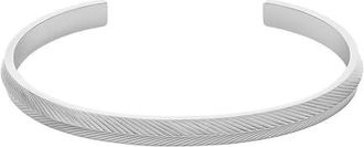 Fossil Bracelet femme en acier inoxydable avec manchette ouverte
